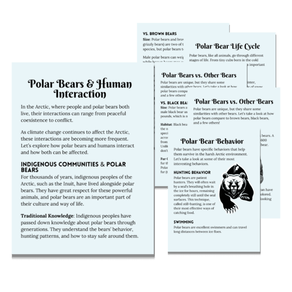 Unit Study: Polar Bears (Blue, Green and White, incl.) - Digital ...