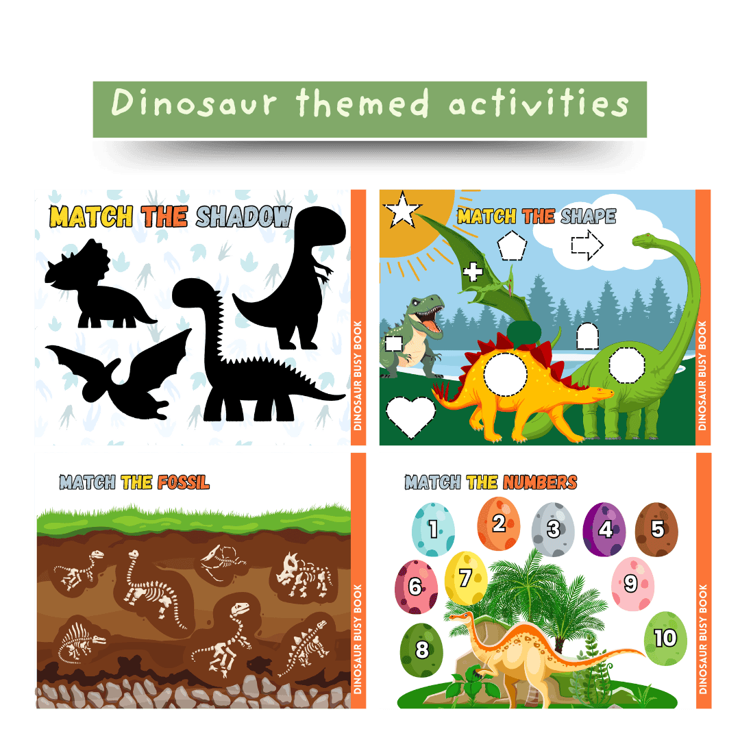 Dinosaur Busy Book in Orange - Digital Bakerie Shop
