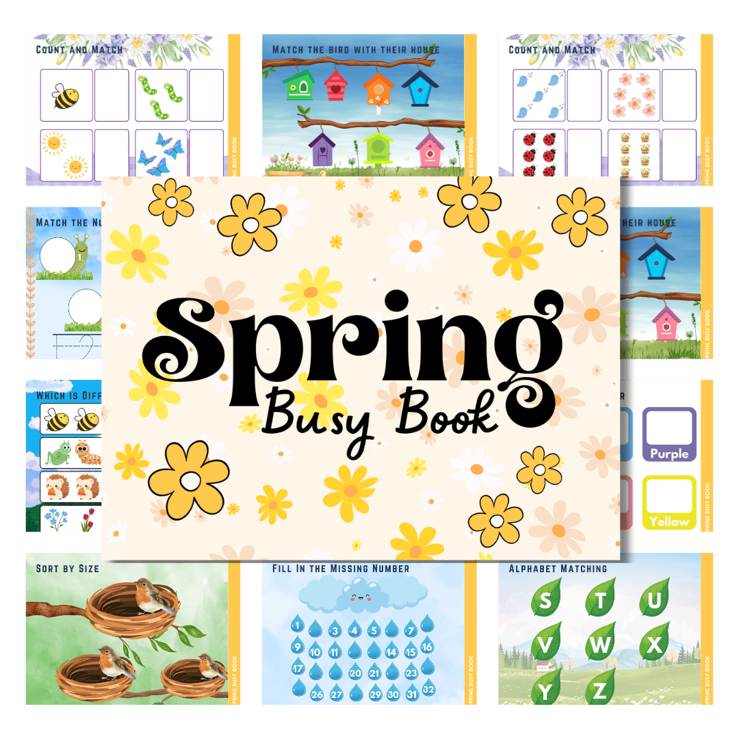 Spring Busy Book in Yellow - Digital Bakerie Shop