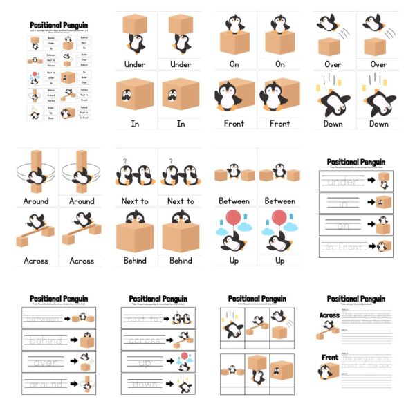 Positional Penguins Pack - Digital Bakerie Shop