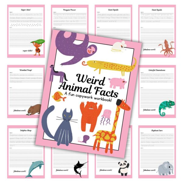Weird Animal Facts Copywork - Digital Bakerie Shop