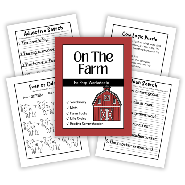 Farm Animals No Prep - Digital Bakerie Shop