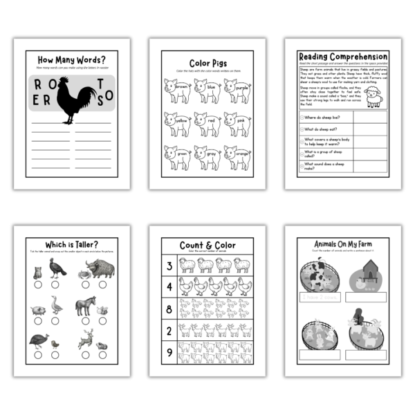 Farm Animals No Prep - Digital Bakerie Shop
